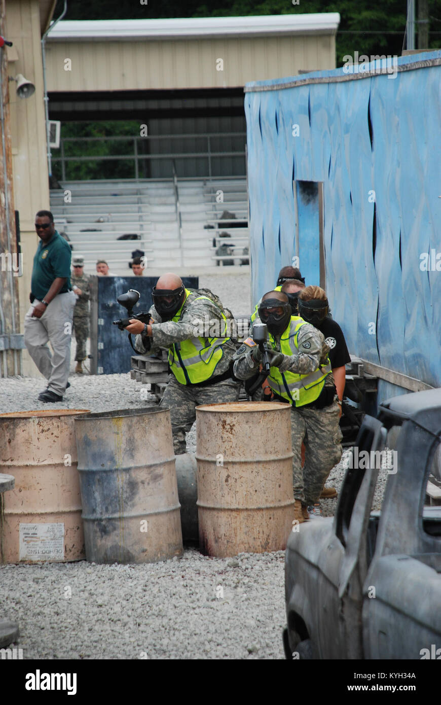US military army National Guard training and assisting Stock Photo - Alamy