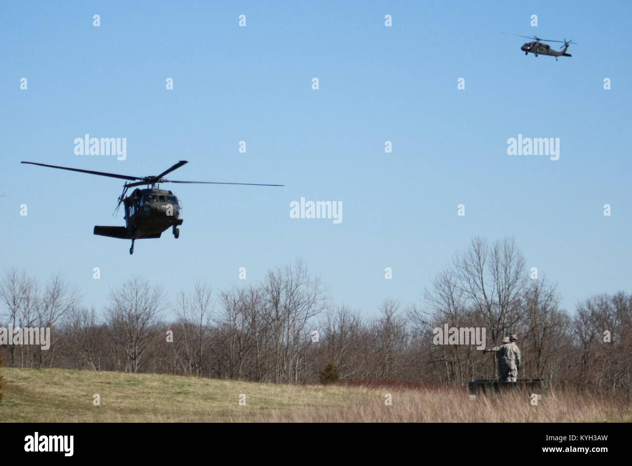 UH-60 Blackhawk helicopters from Bravo Company 2nd Battalion, 147th ...