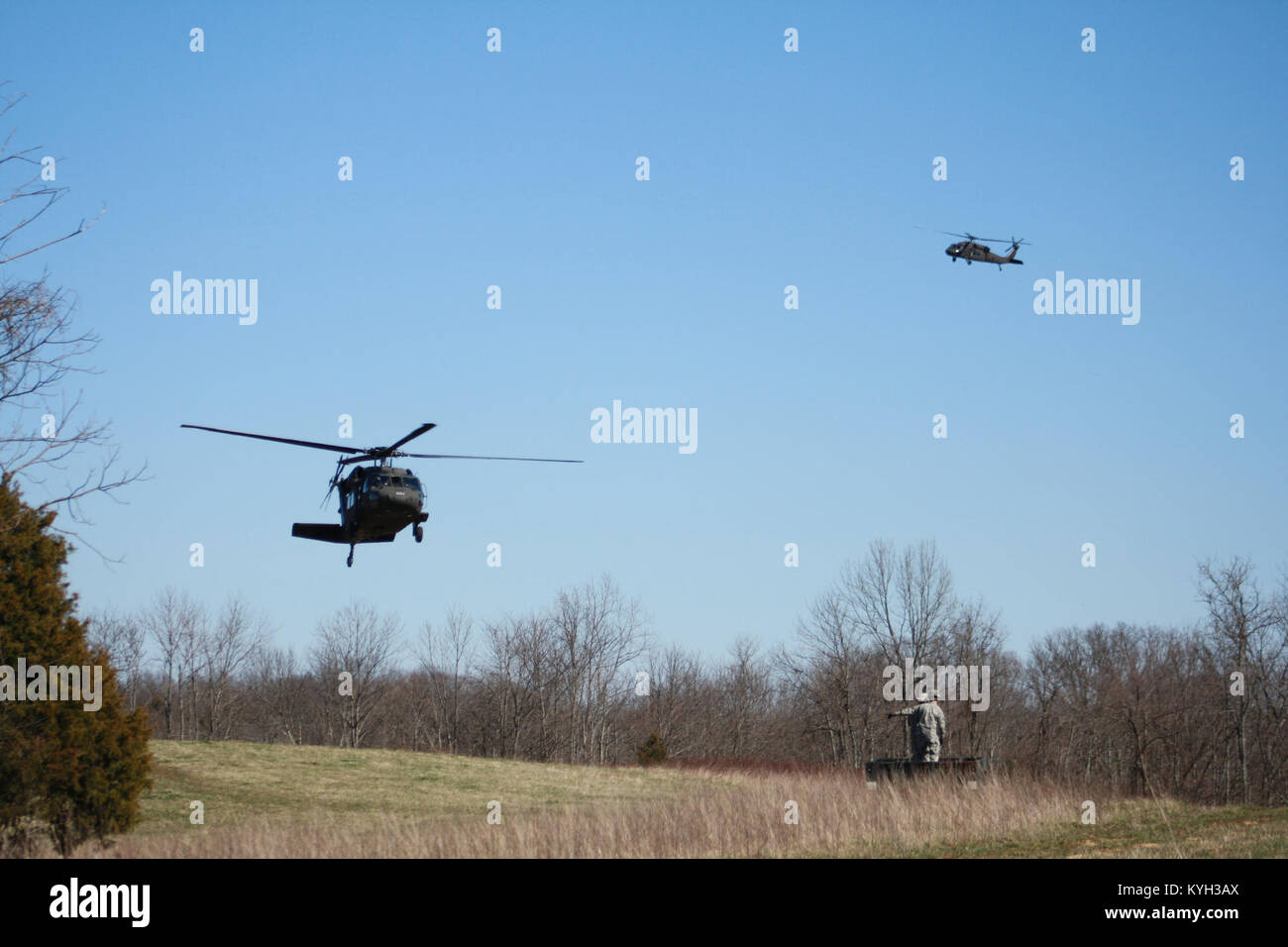 UH-60 Blackhawk helicopters from Bravo Company 2nd Battalion, 147th ...