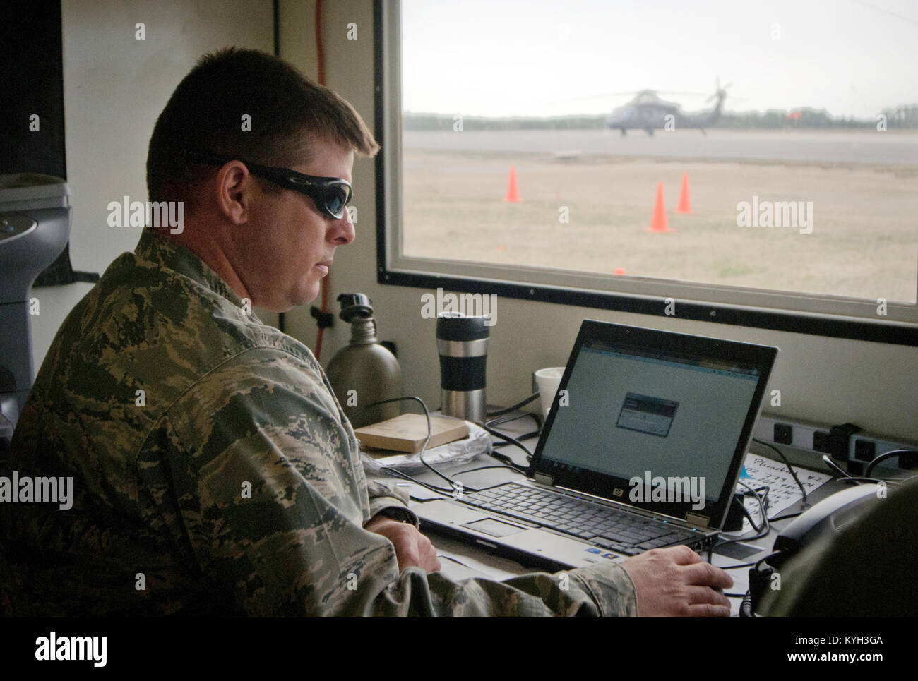 Army officer monitors operations hi-res stock photography and images ...