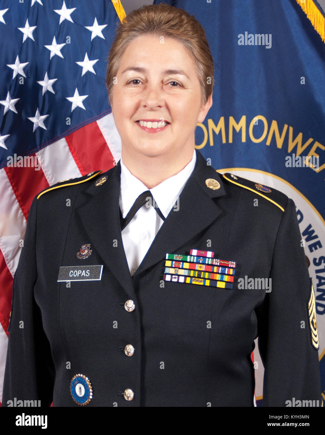 US military National Guard awards and promotion presentation ceremony ...