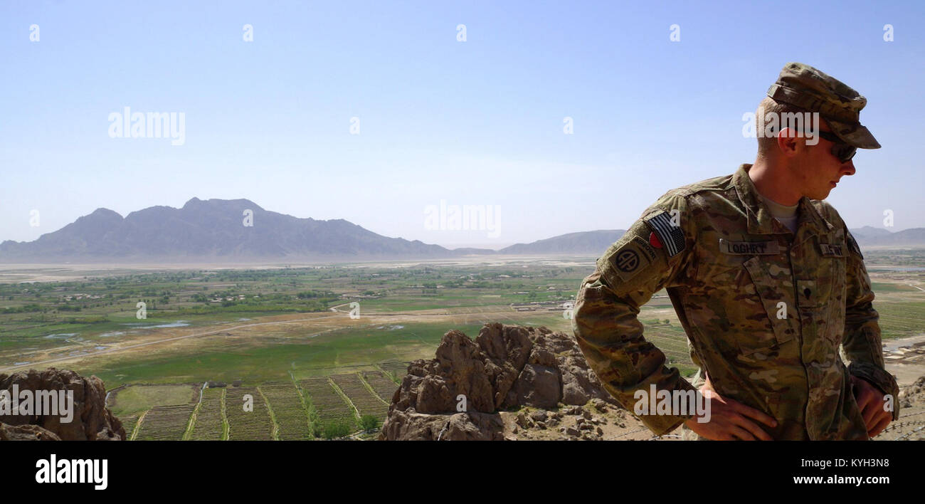 Spc. Jesse Loghry, a 22-year-old Irvington, Ky. resident on his third ...