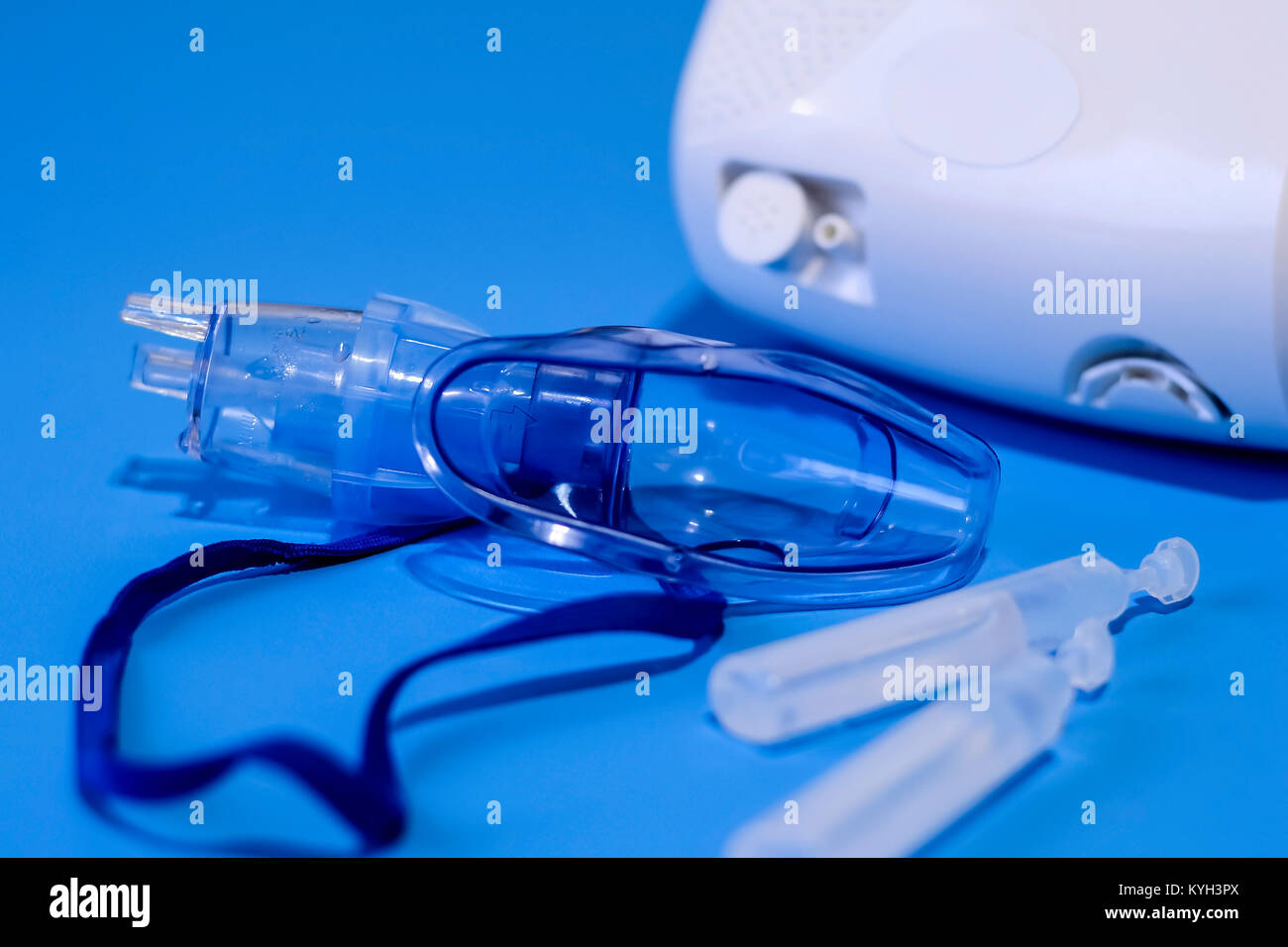 Medical nebulizer for the treatment of bronchitis. Camera agains Stock ...