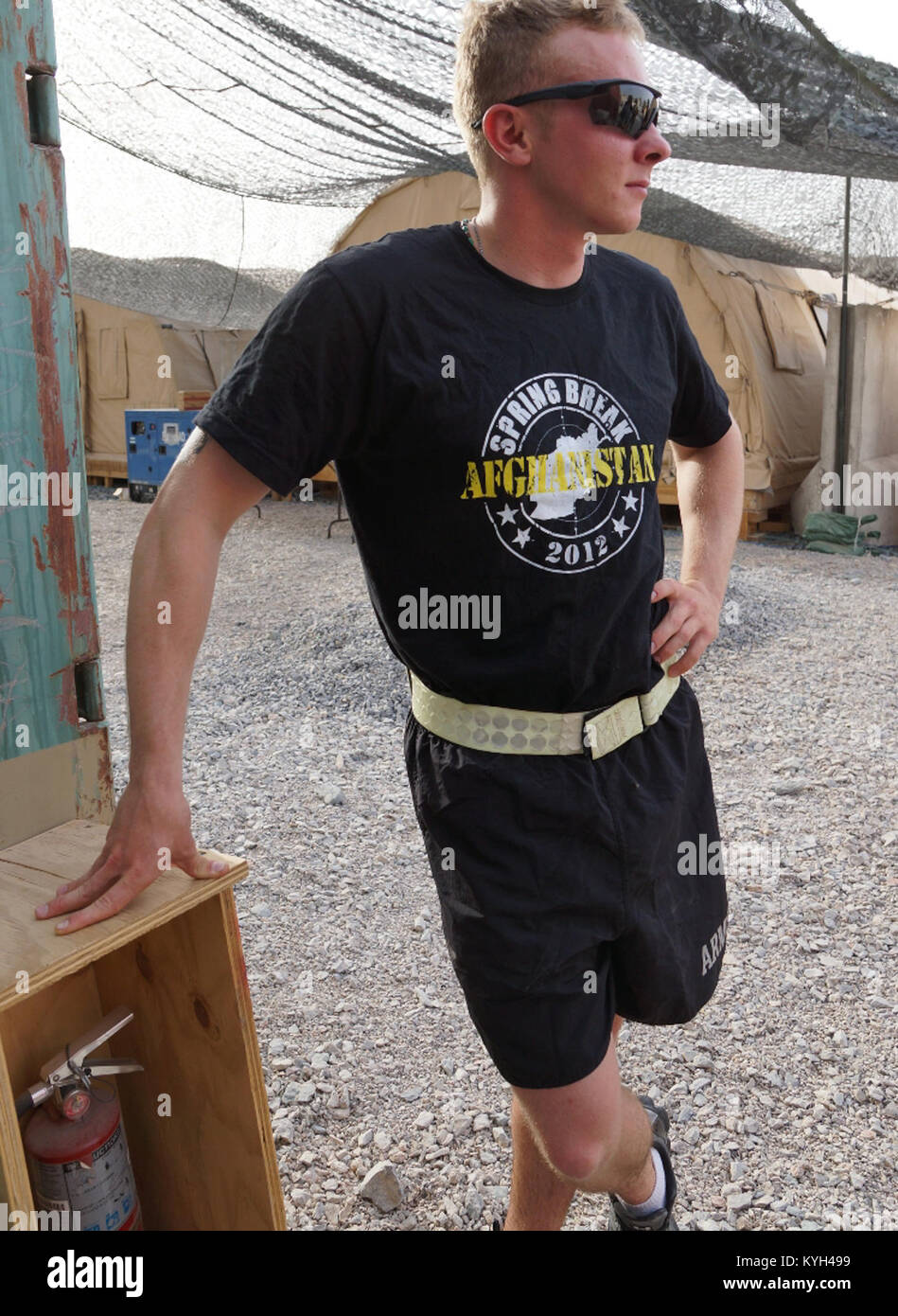 Spc. Jesse Loghry, a 22-year-old Irvington, Ky. resident on his third ...