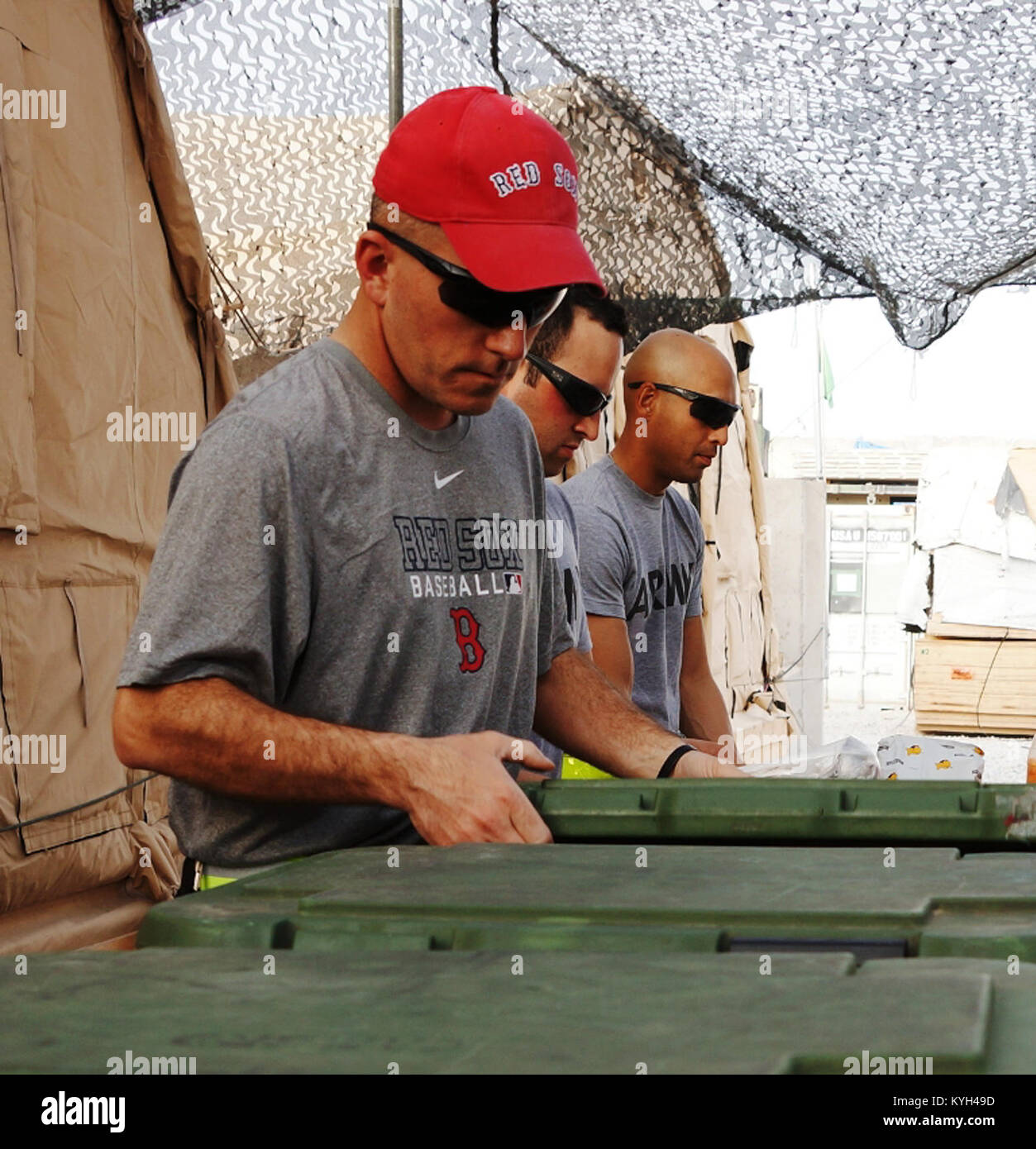 Chief Warrant Officer Scott McCauley (left) of Versailles, Ky. prepares ...