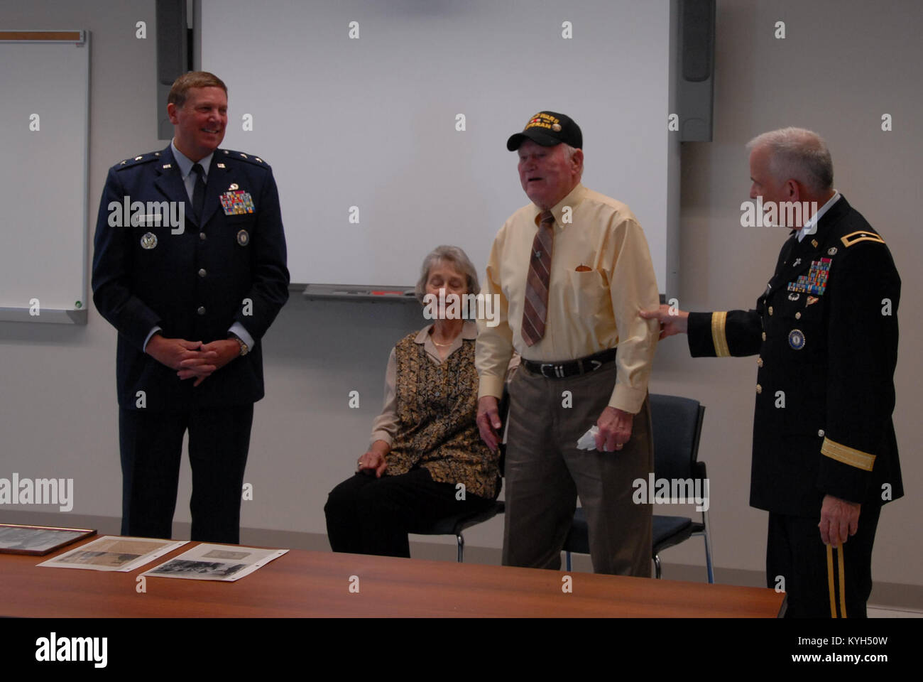 SFC (Ret.) Thomas Whitten stands to honor the men he served with in the ...