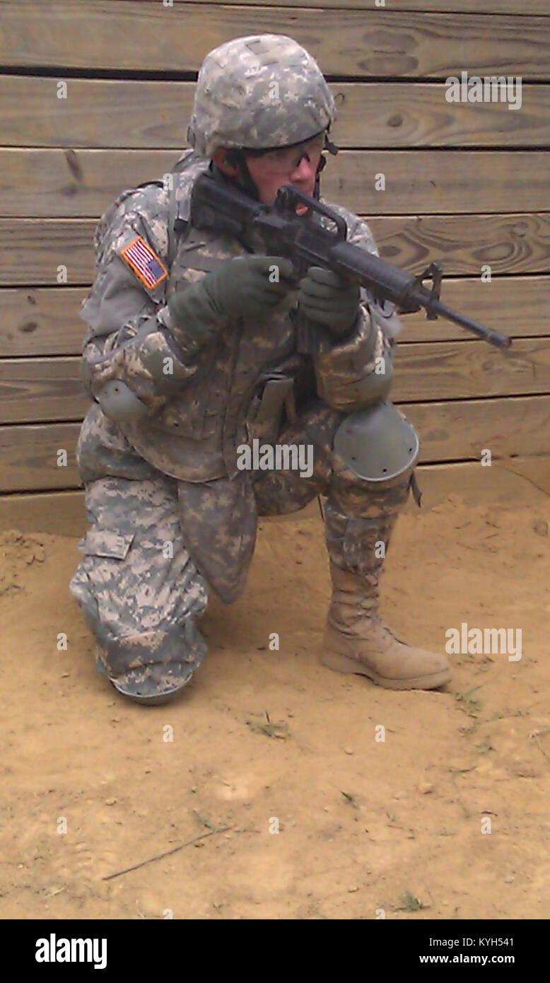 Pvt. Christian Sandford with HHB, 2/138th FA provides security on the ...