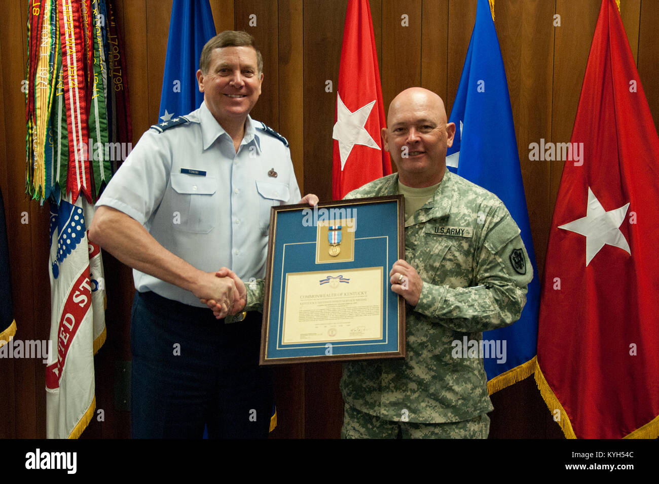 Maj. Gen. Edward W. Tonini, Kentucky's Adjutant General, presents ...