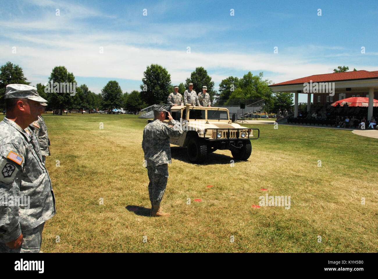 The official party, Maj. Gen. Edward W. Tonini (center), the Adjutant ...