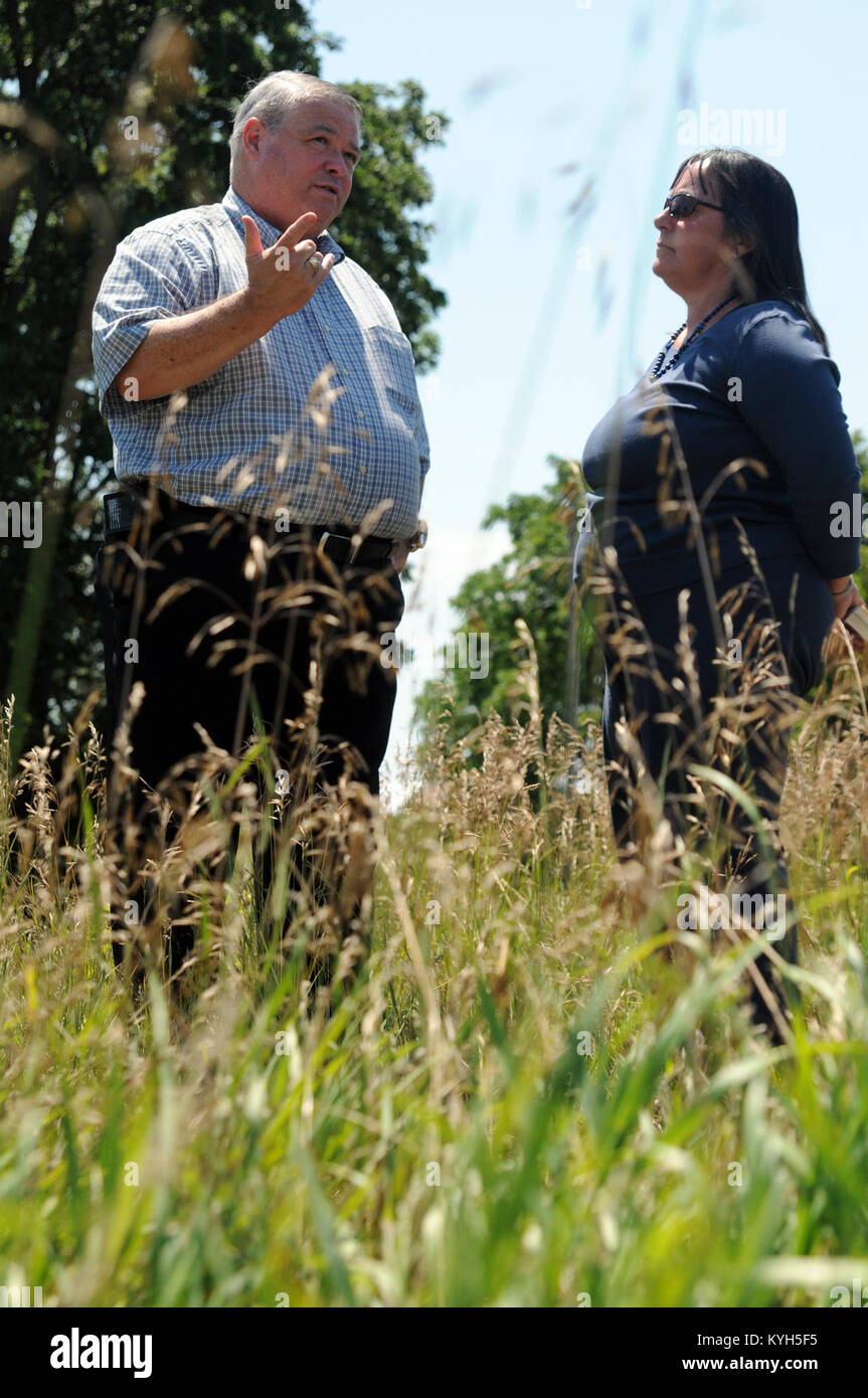 Kentucky National Guard state historian John Trowbridge and Lisa ...