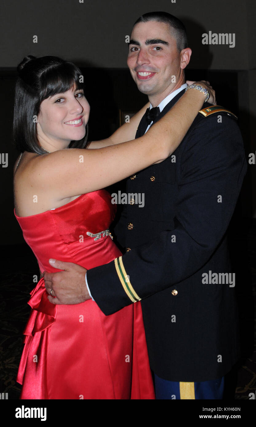 Newly commissioned 2nd Lt. Joshua Whitfield, and his wife Lauren, dance ...
