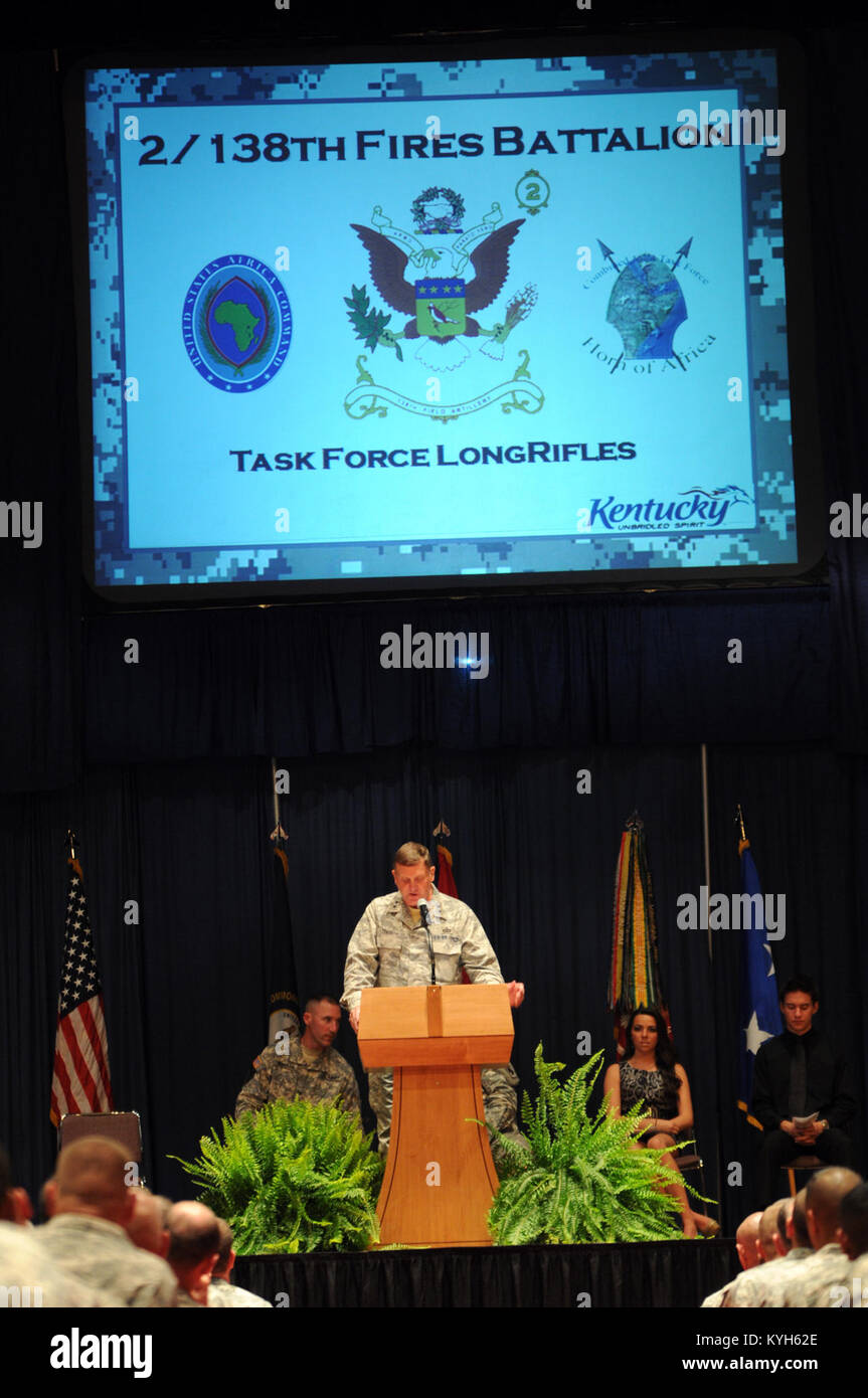 Kentucky's Adjutant General, Maj. Gen. Edward W. Tonini speaks to the ...
