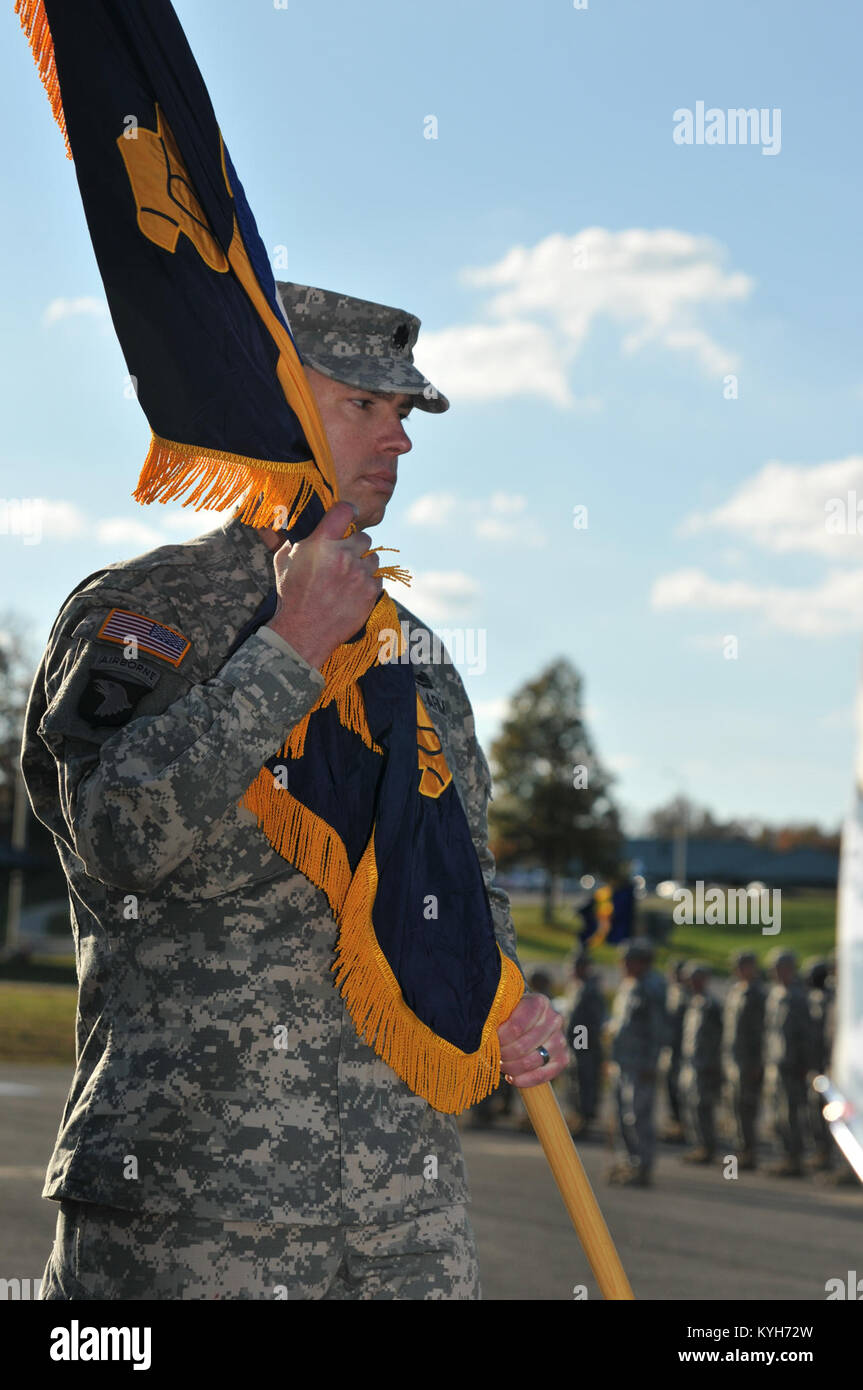 Kentucky Army National Guard 751st Troop Command conducts a change of ...