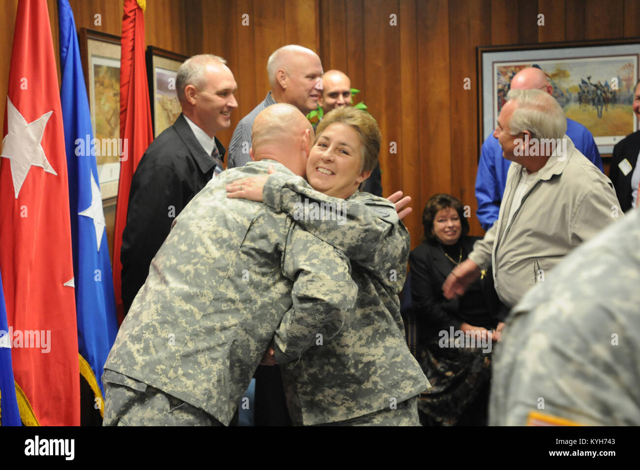 Maj. David Grebe is promoted to the rank of lieutenant colonel during a ...