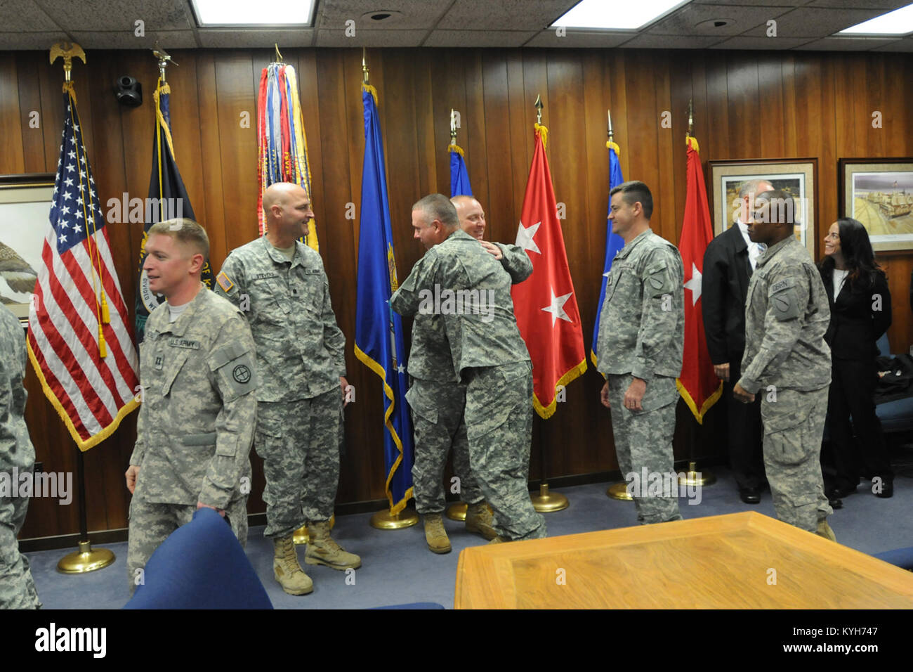 Maj. David Grebe is promoted to the rank of lieutenant colonel during a ...