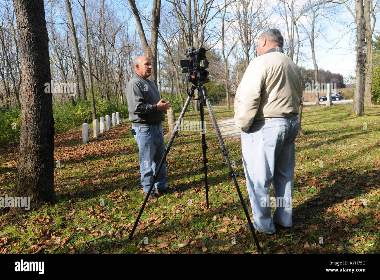 John Trowbridge, State Command Historian, interviews Rich Ferguson, a ...
