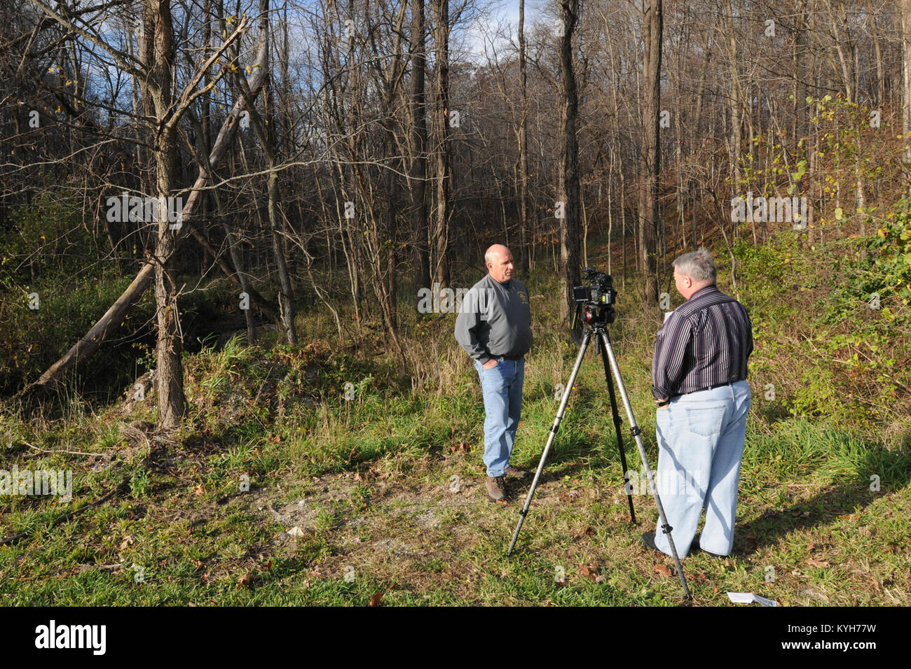 John Trowbridge, State Command Historian, interviews Rich Ferguson, a ...