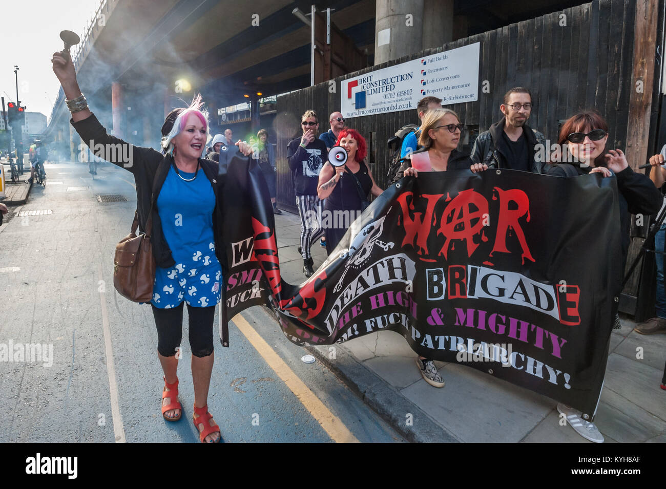 Class War arrived at the protest outside the Jack the Ripper museum in ...