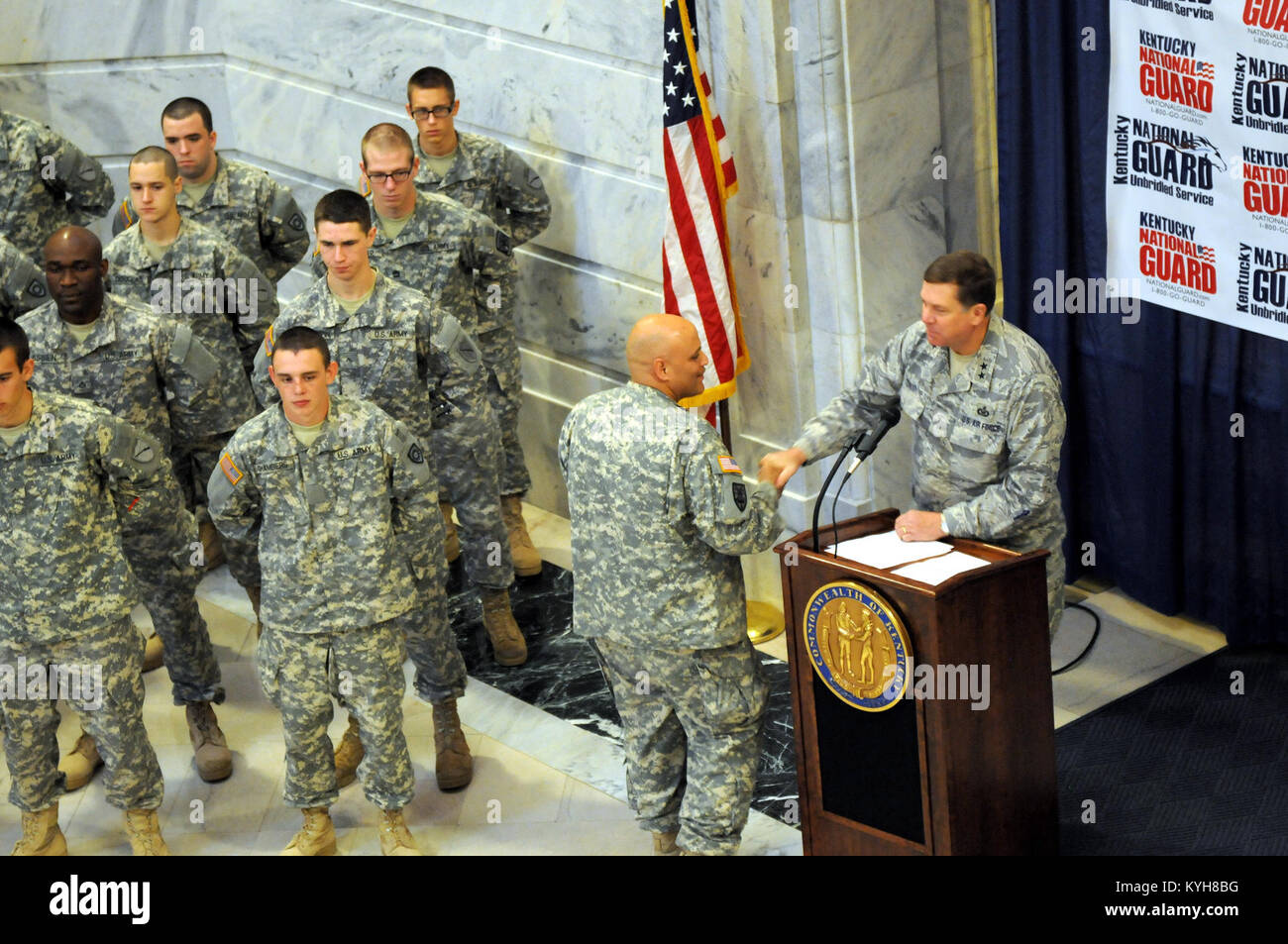 Kentucky's Adjutant General, Maj. Gen. Edward W. Tonini congratulates ...