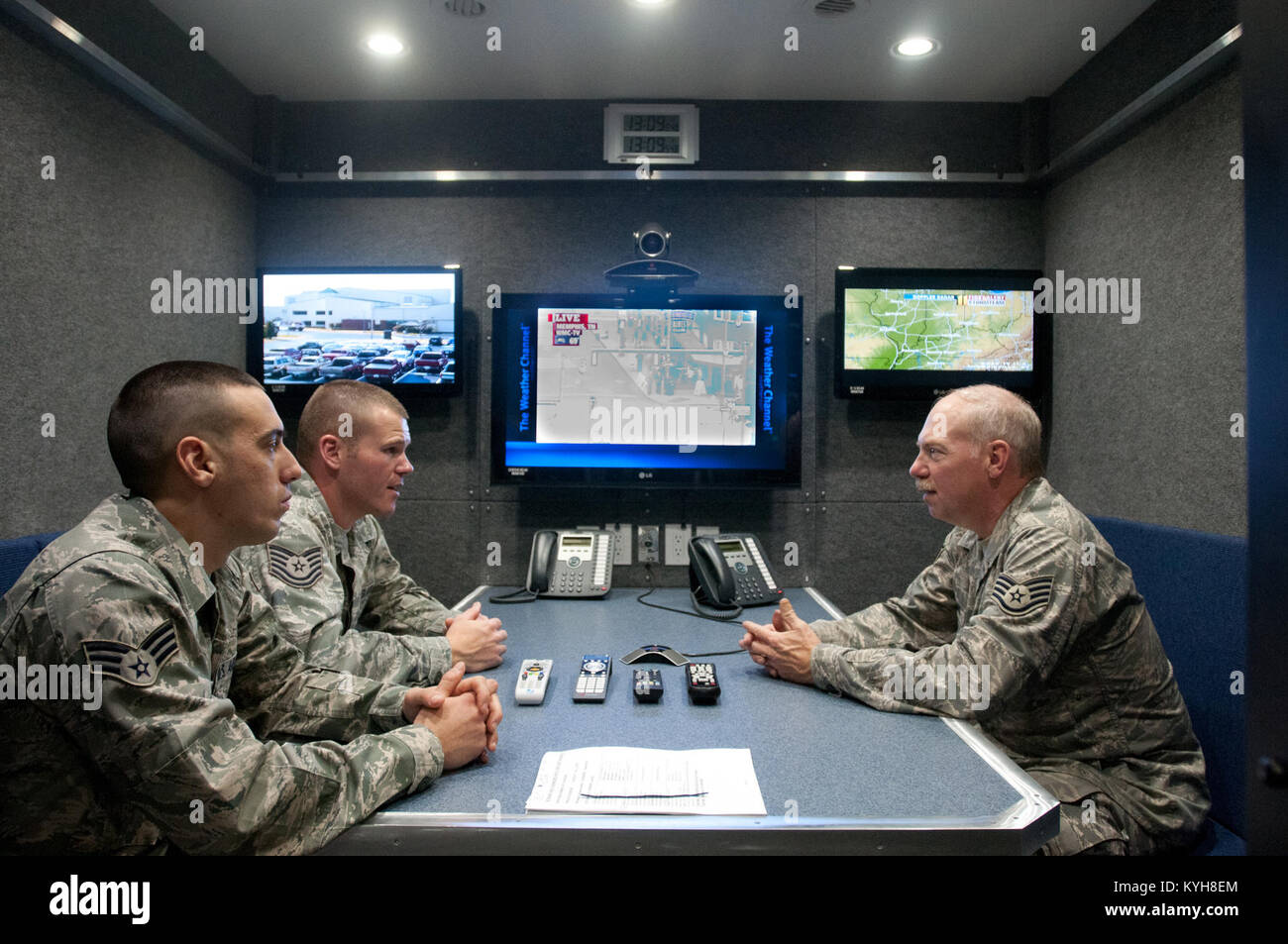 Senior Airman Eric Finley, Technical Sgt. Josh Thompson and Staff Sgt ...