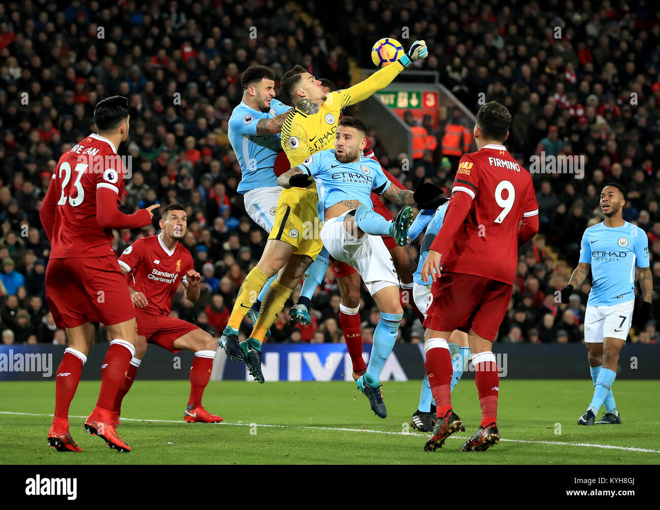 Manchester city's goalkeeper ederson hi-res stock photography and ...