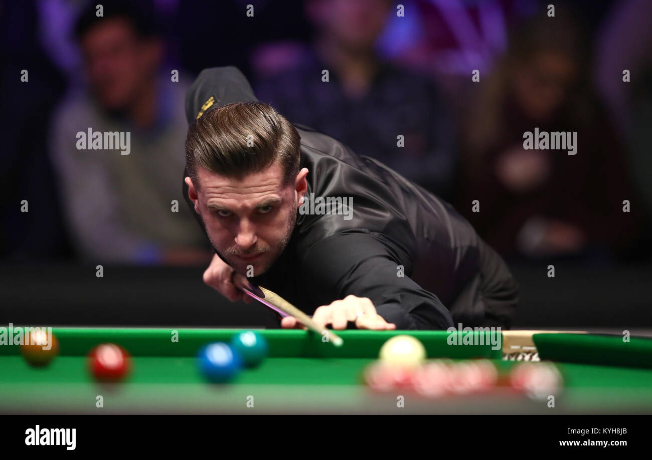 Mark Selby during his match against Mark Williams during day one of the ...