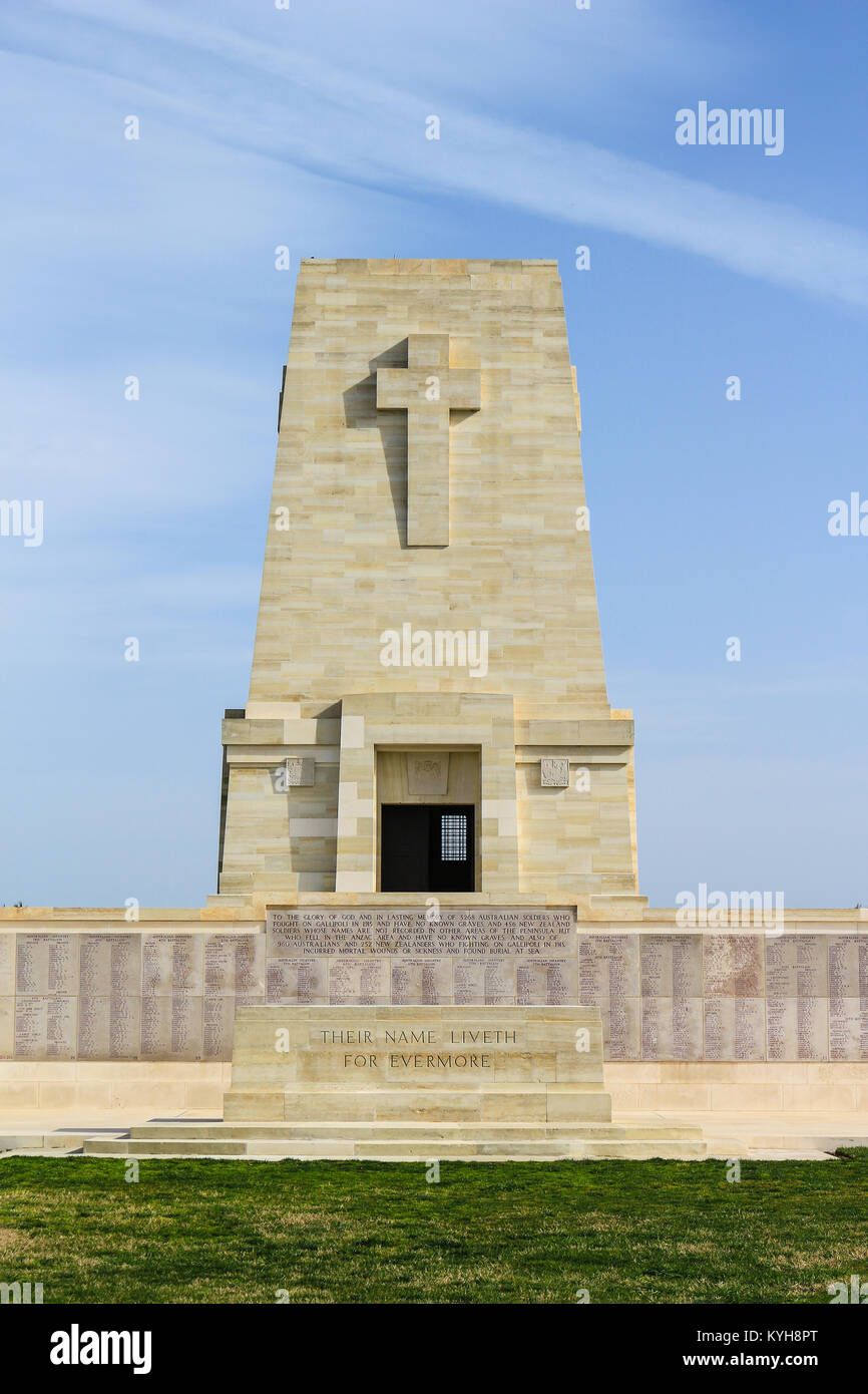Anzac Turkey - July 22, 2016: Memorial for all the soldiers that died ...