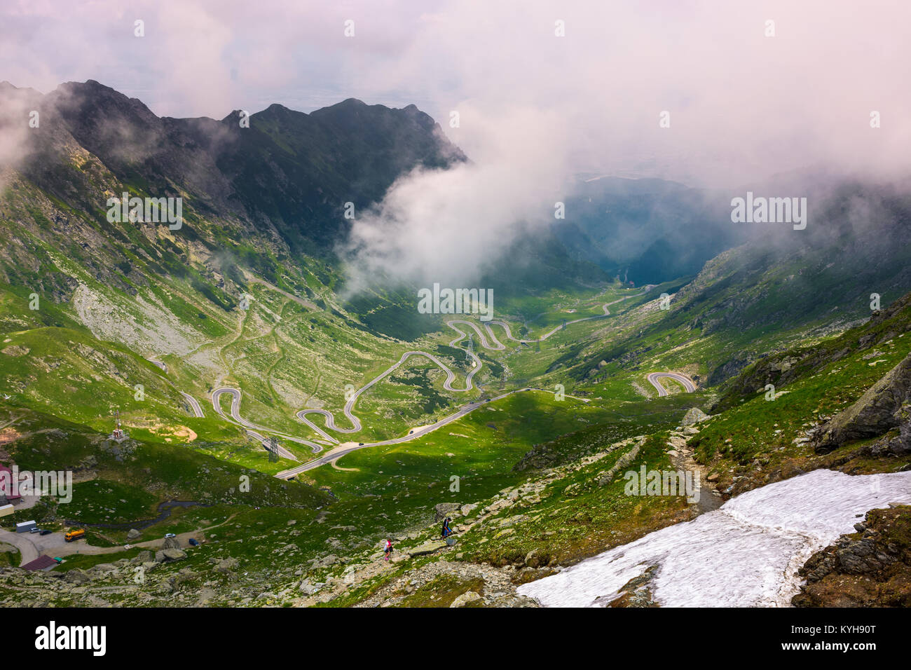 valley of Transfagarasan route in summertime. gorgeous view from the ...