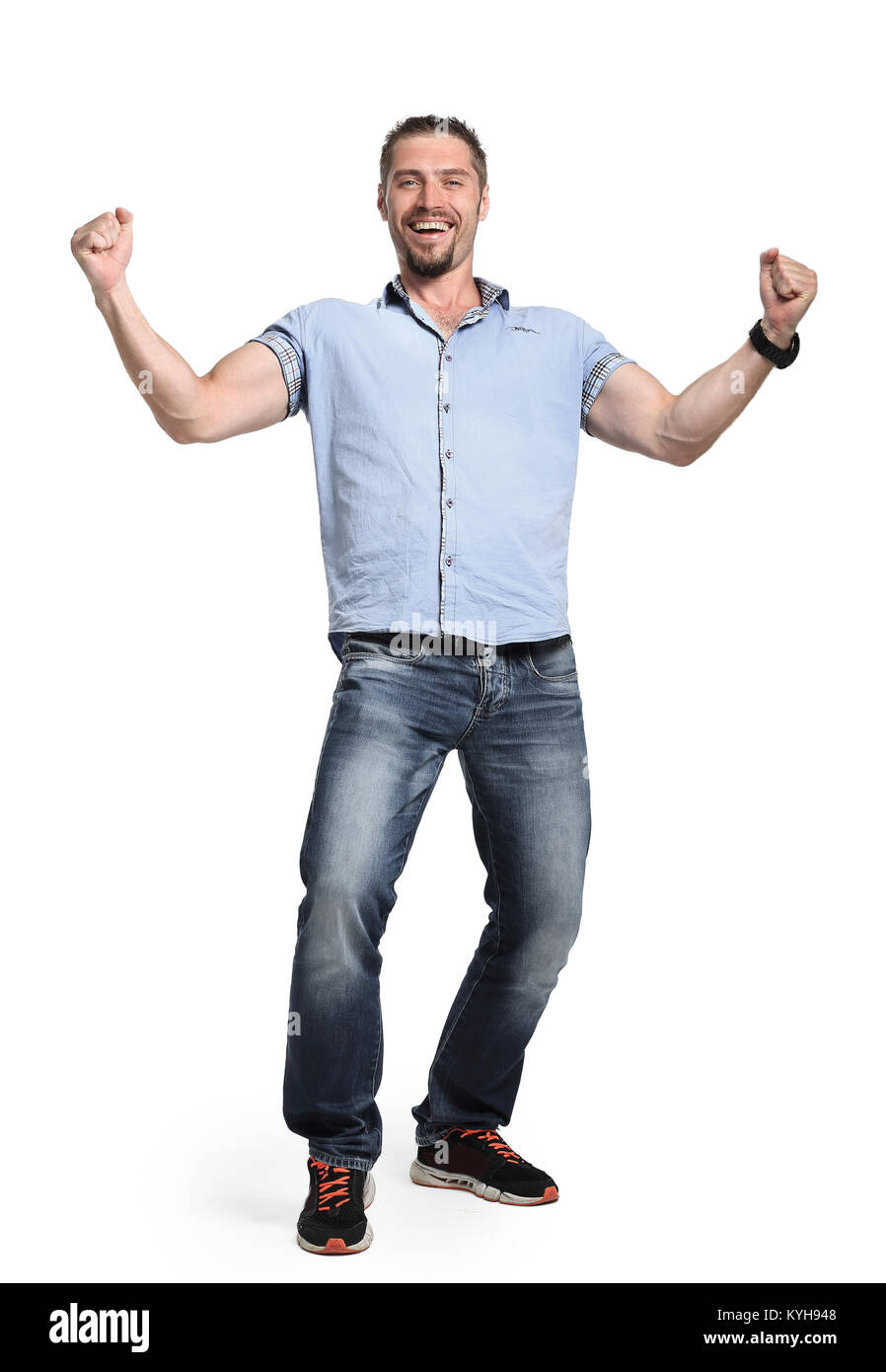 Happy man joy delight Cut Out Stock Images & Pictures - Alamy