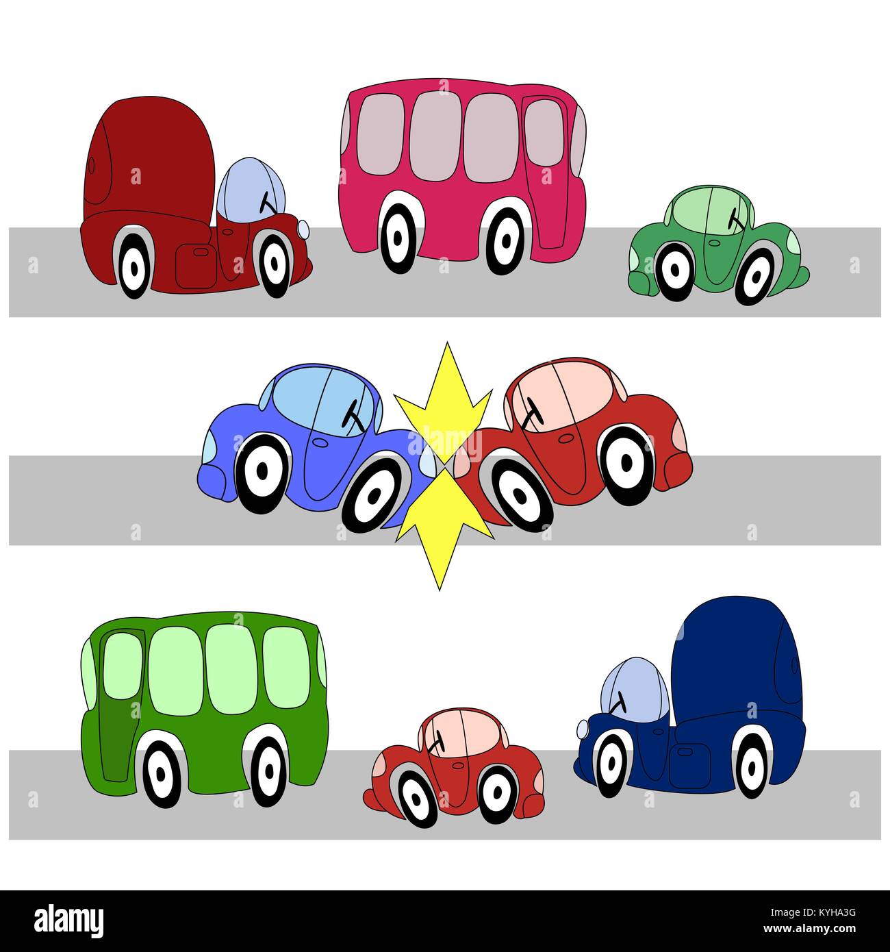 City street cars driving Cut Out Stock Images & Pictures - Alamy