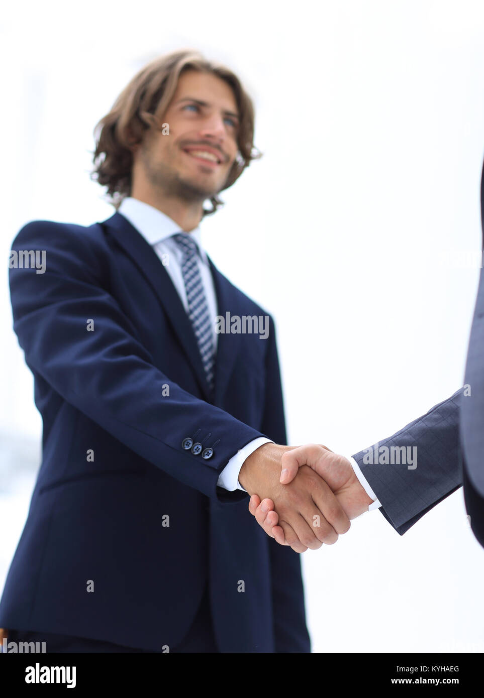 Closeup of a business handshake Stock Photo - Alamy