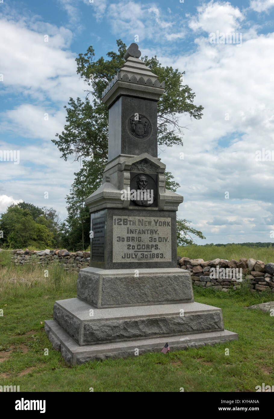 The 126th New York Infantry Monument, Gettysburg National Military Park ...