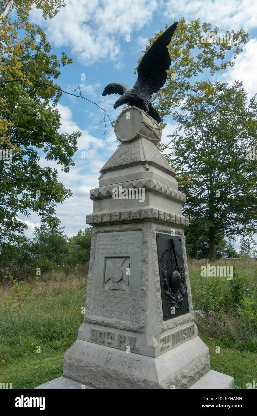 90th pennsylvania volunteer infantry monument hi-res stock photography ...