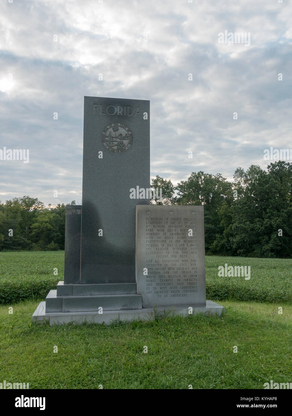 The State of Florida Monument, Gettysburg National Military Park ...