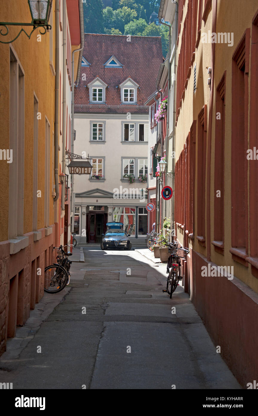 Heidelberg, Narrow Street, Baden, Wurttemberg, Germany Stock Photo - Alamy