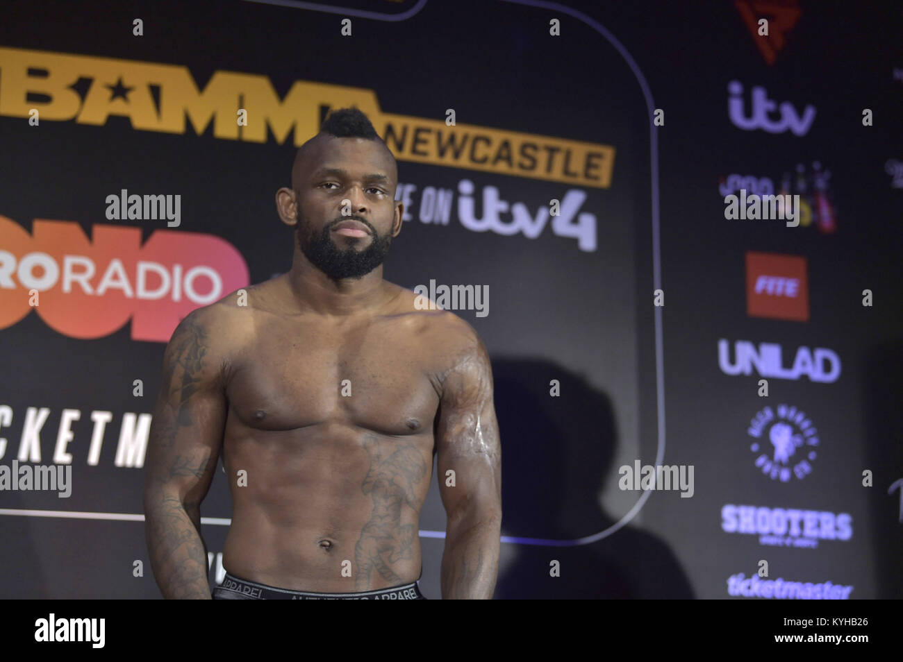 Aaron Chalmers and Karl Donaldson speak at a BAMMA Newcastle news conference and weigh in at The ...