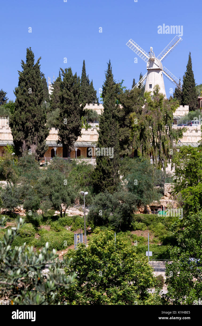 Montefiore Windmill in Jerusalem, Israel Stock Photo - Alamy