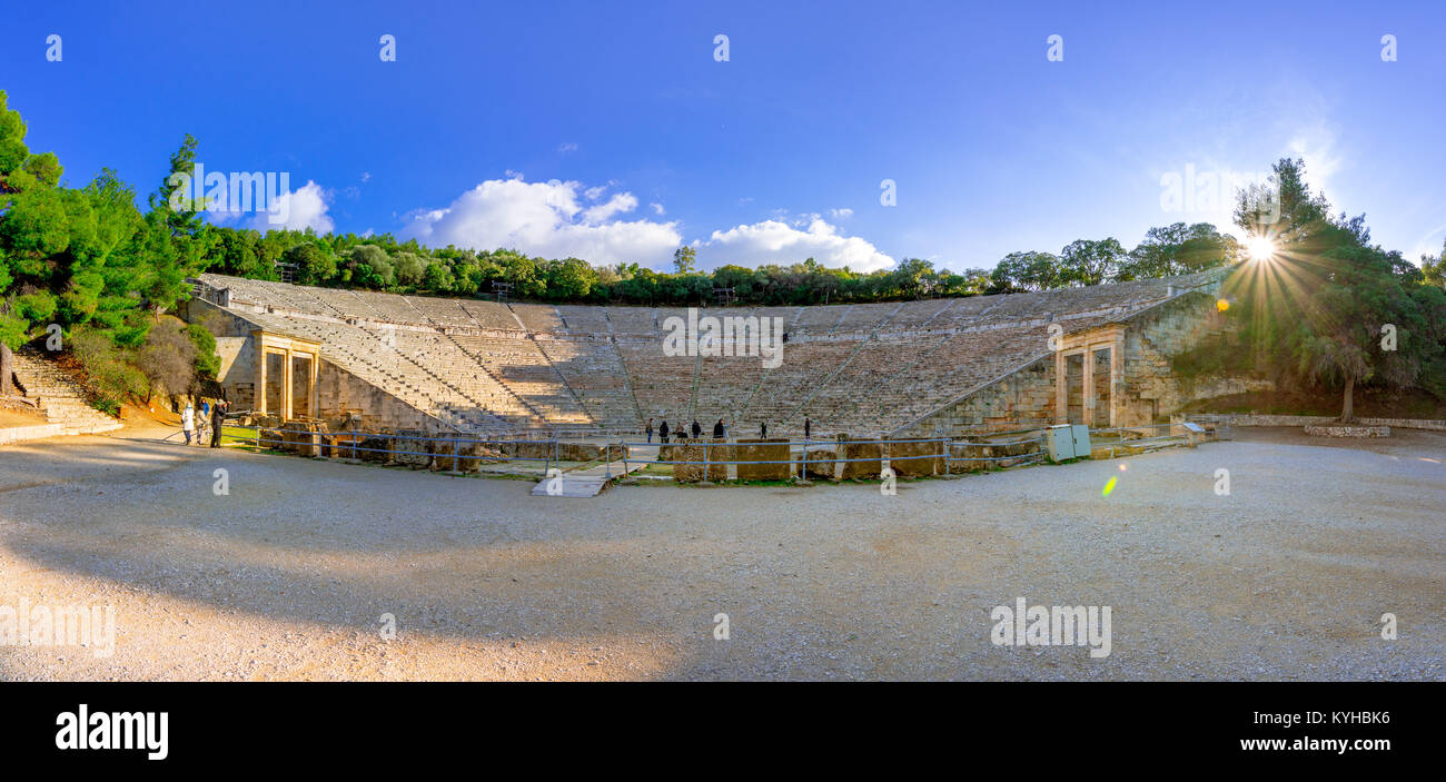 Epidavros theater seats hi-res stock photography and images - Alamy