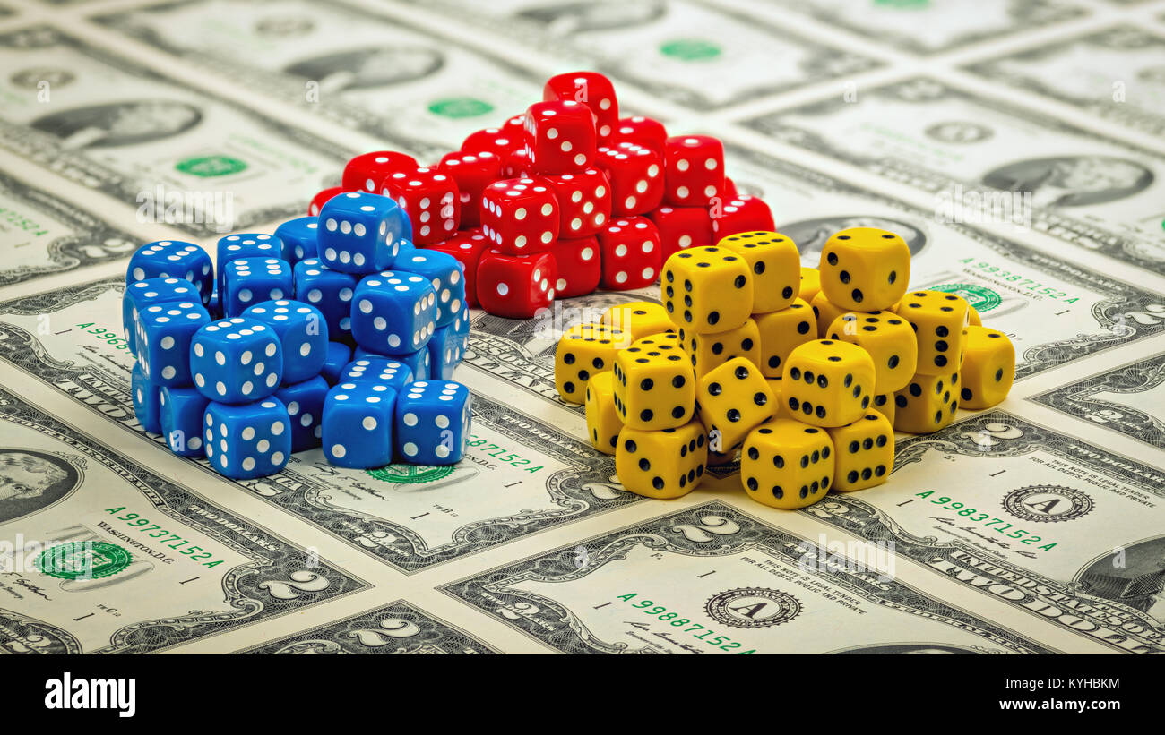 Two piles of money hi-res stock photography and images - Alamy