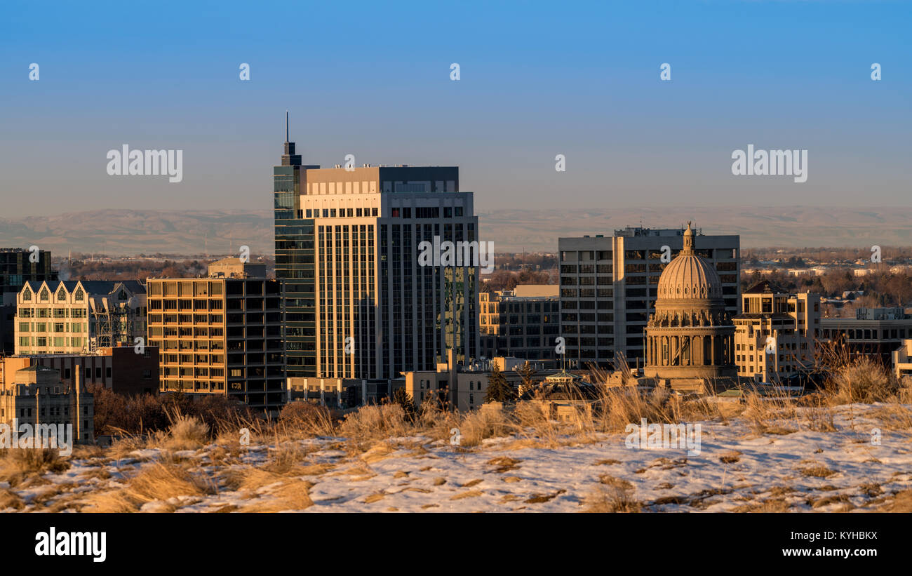Boise idaho skyline in winter hi-res stock photography and images - Alamy