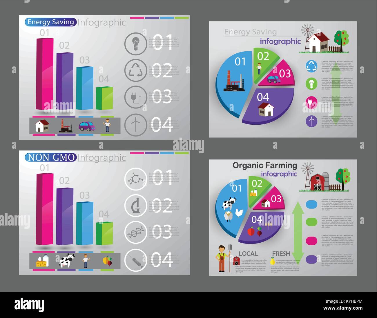 Recycling info food Stock Vector Images - Alamy