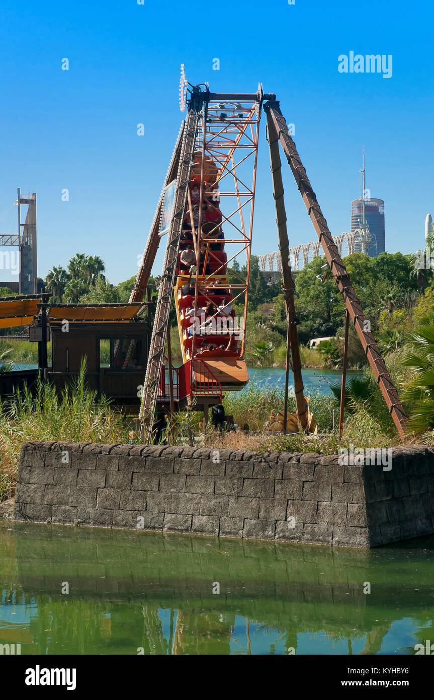 Isla Magica (Magic Island) Theme Park - The Barbarroja boat attraction ...