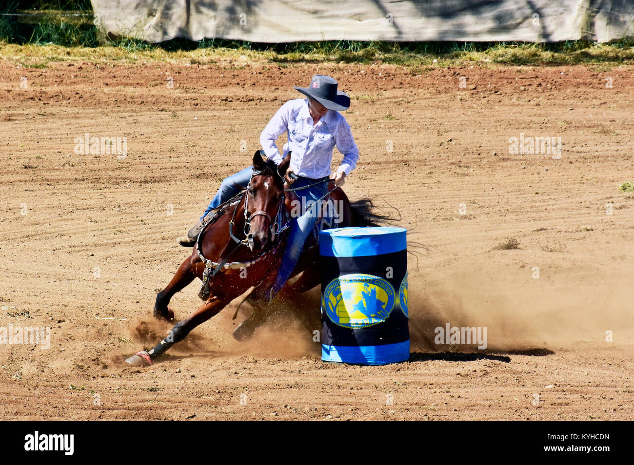 HORSE SPORTS, BARREL RACING, RODEO EVENTS Stock Photo - Alamy