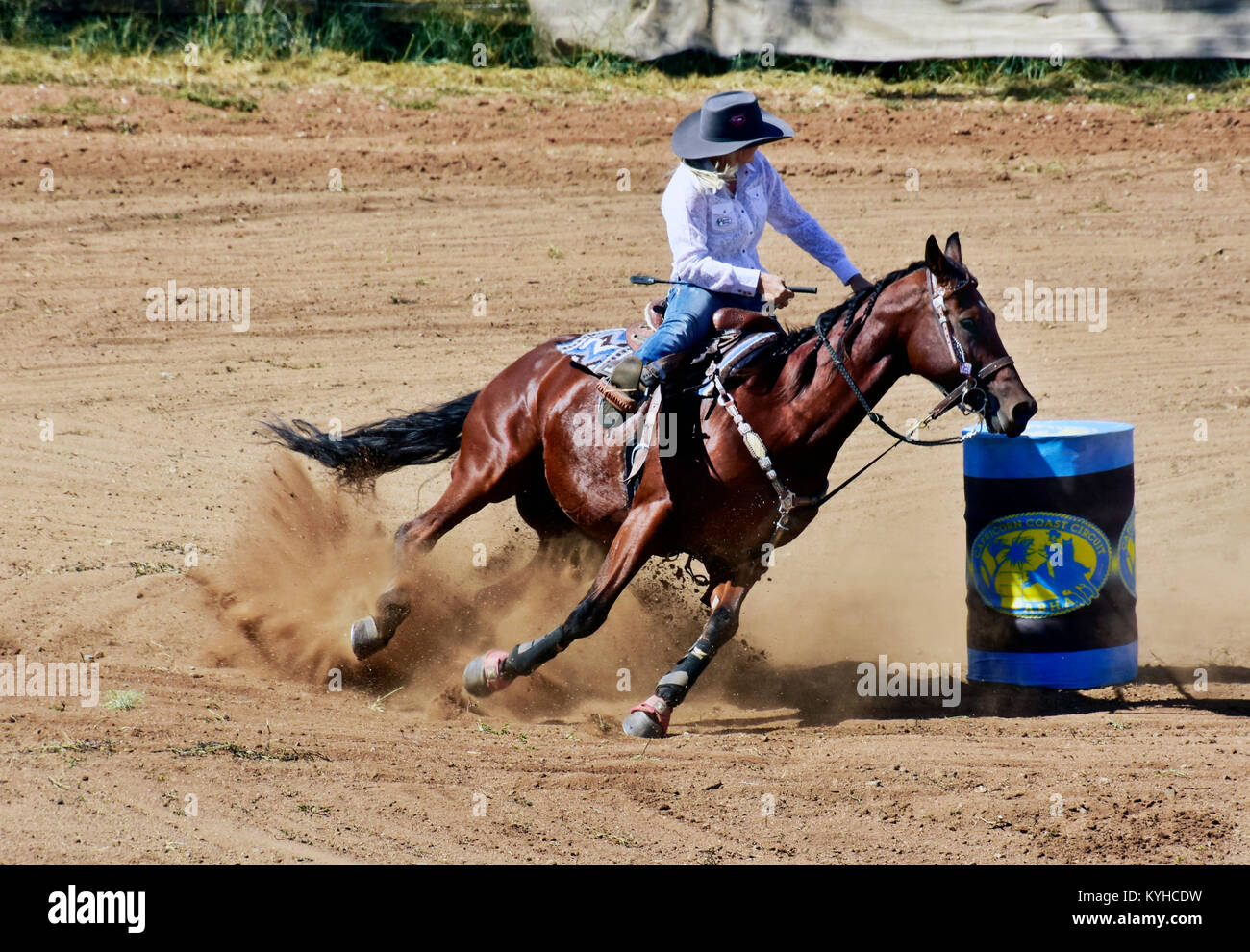 HORSE SPORTS, BARREL RACING, RODEO EVENTS Stock Photo - Alamy