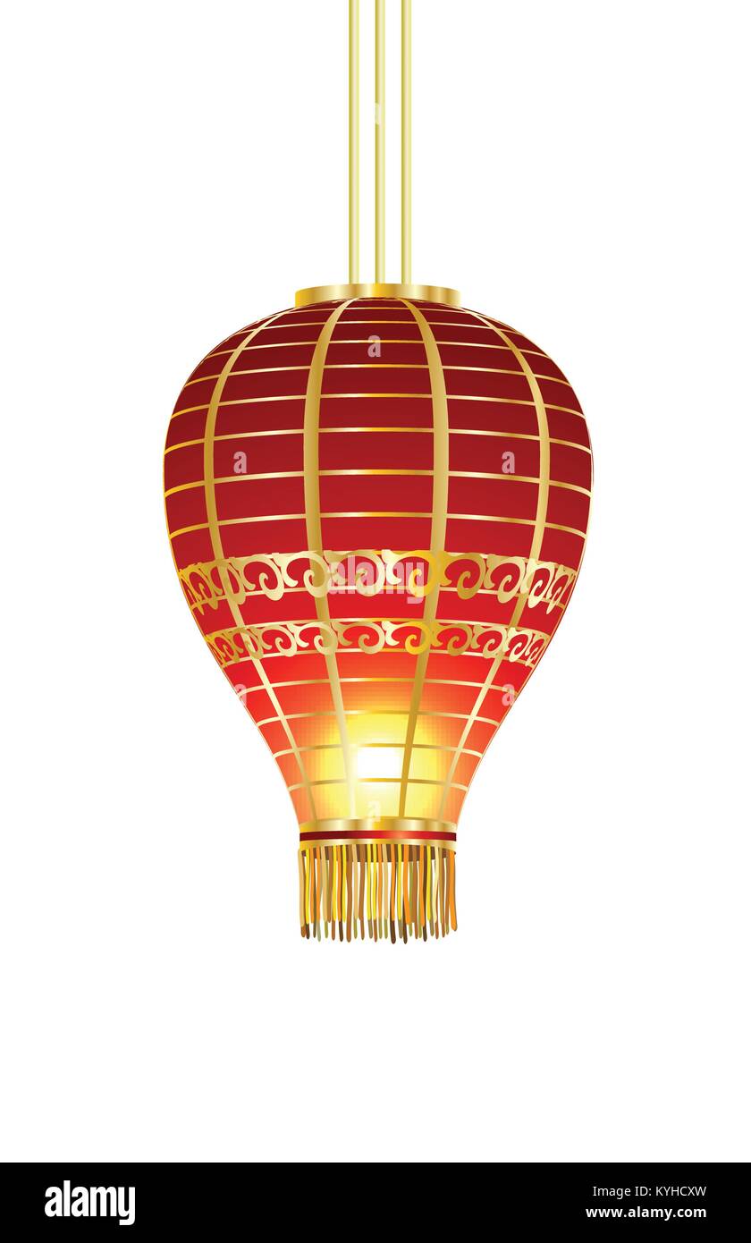 Red Chinese traditional paper lantern Stock Vector Image & Art - Alamy
