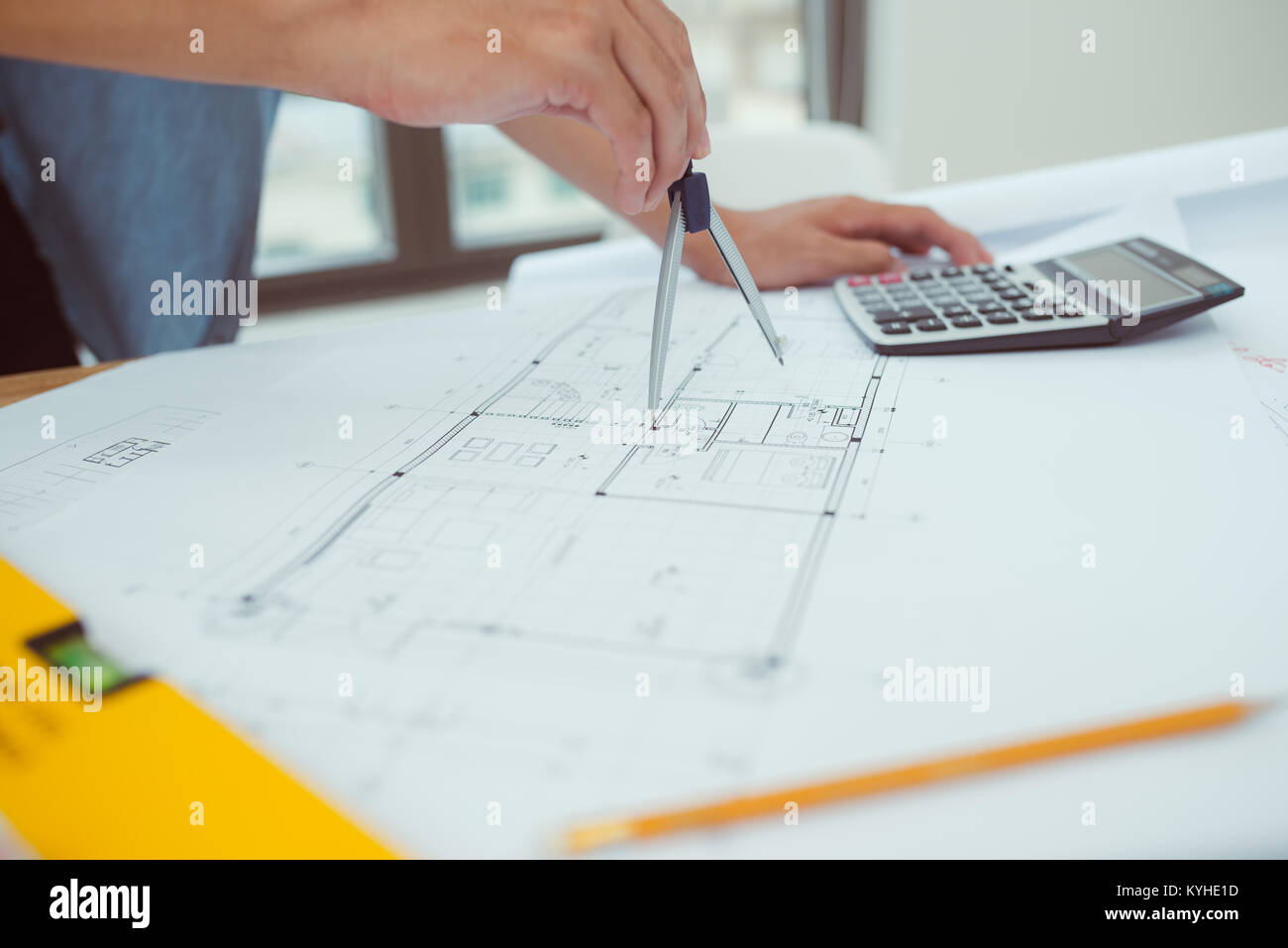 Architect working laptop inspection hi-res stock photography and images ...