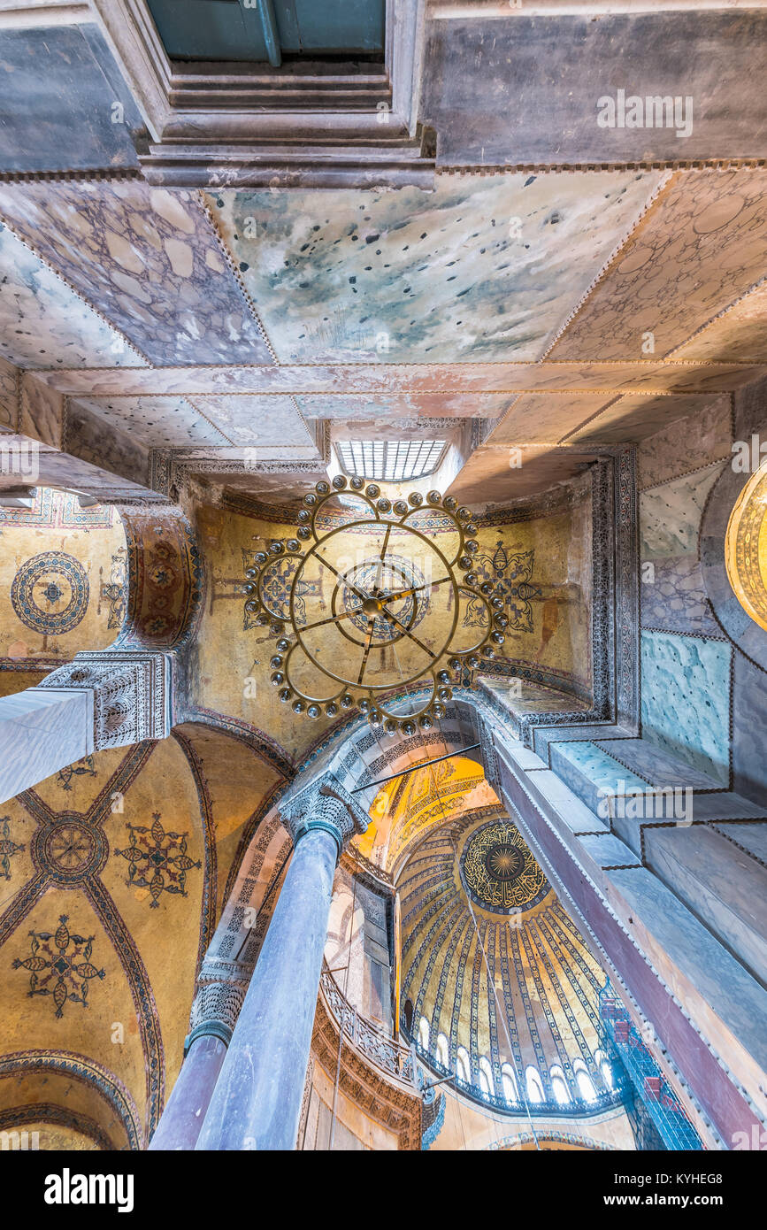 Detailed Ceiling of Hagia Sophia,a Greek Orthodox Christian patriarchal ...