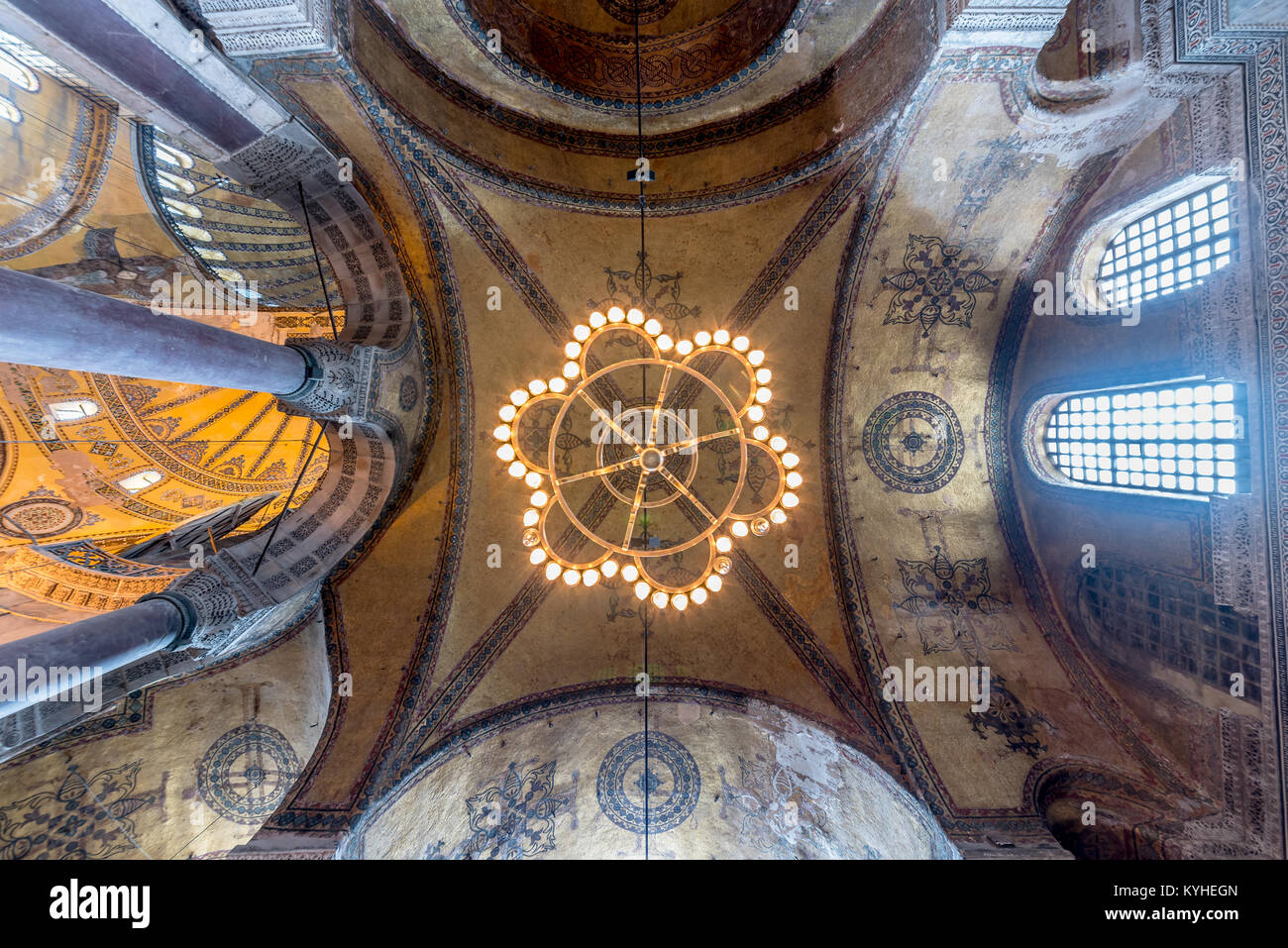 Detailed Ceiling of Hagia Sophia,a Greek Orthodox Christian patriarchal ...