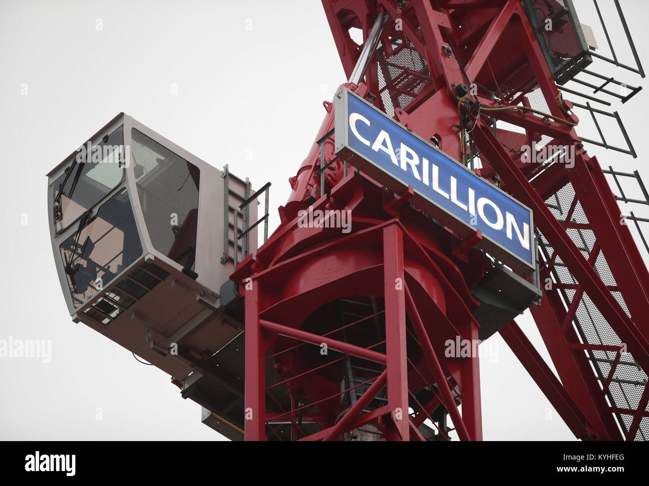 A Carillion crane at a construction site in central London, as the ...