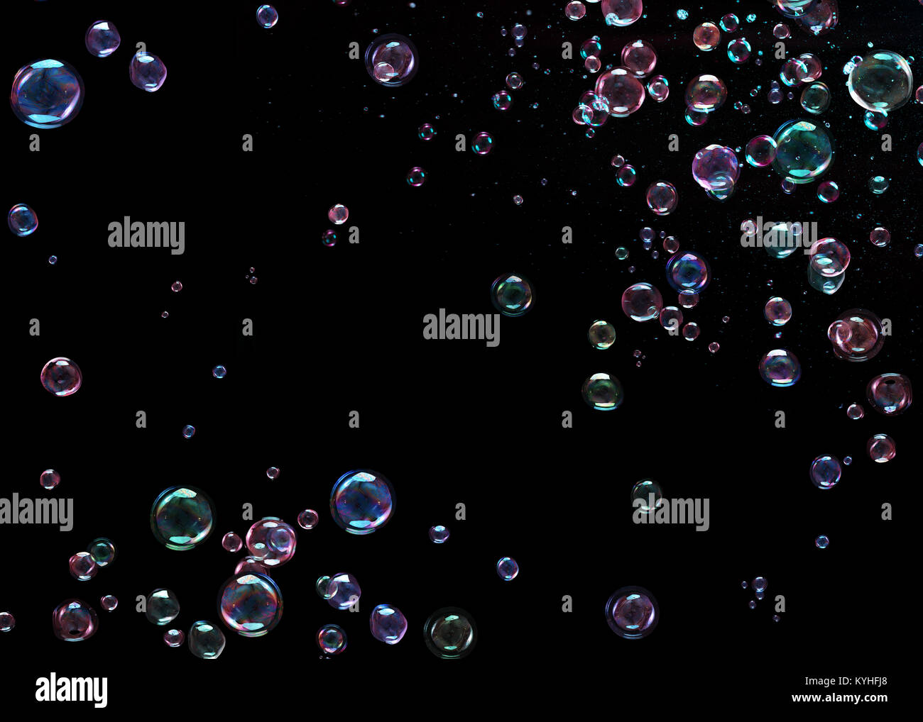 Bubbles on black background Stock Photo - Alamy